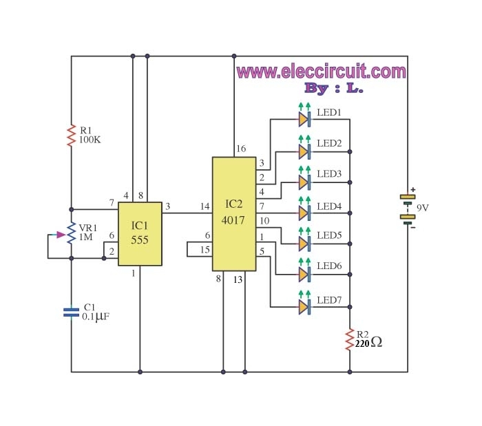 Running led 4017 - منتدى القرية الإلكترونية