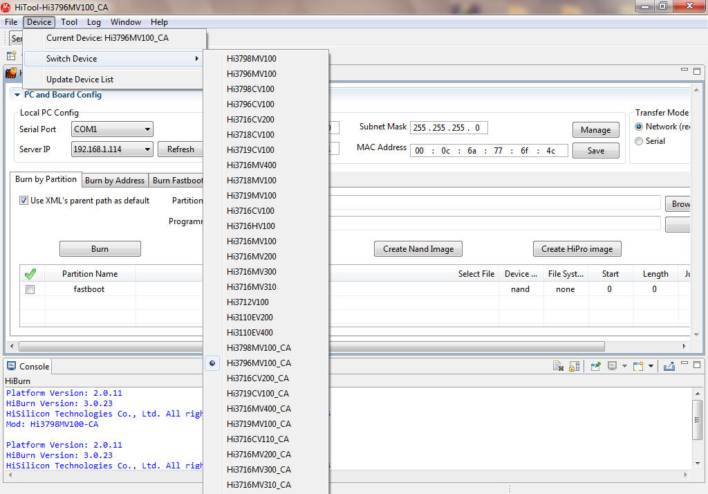 برنامج HiTool لحل مشاكل اجهزة الاستقبال Hisilicon.